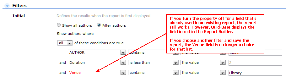 Specify Which Fields Are Reportable Quickbase Help